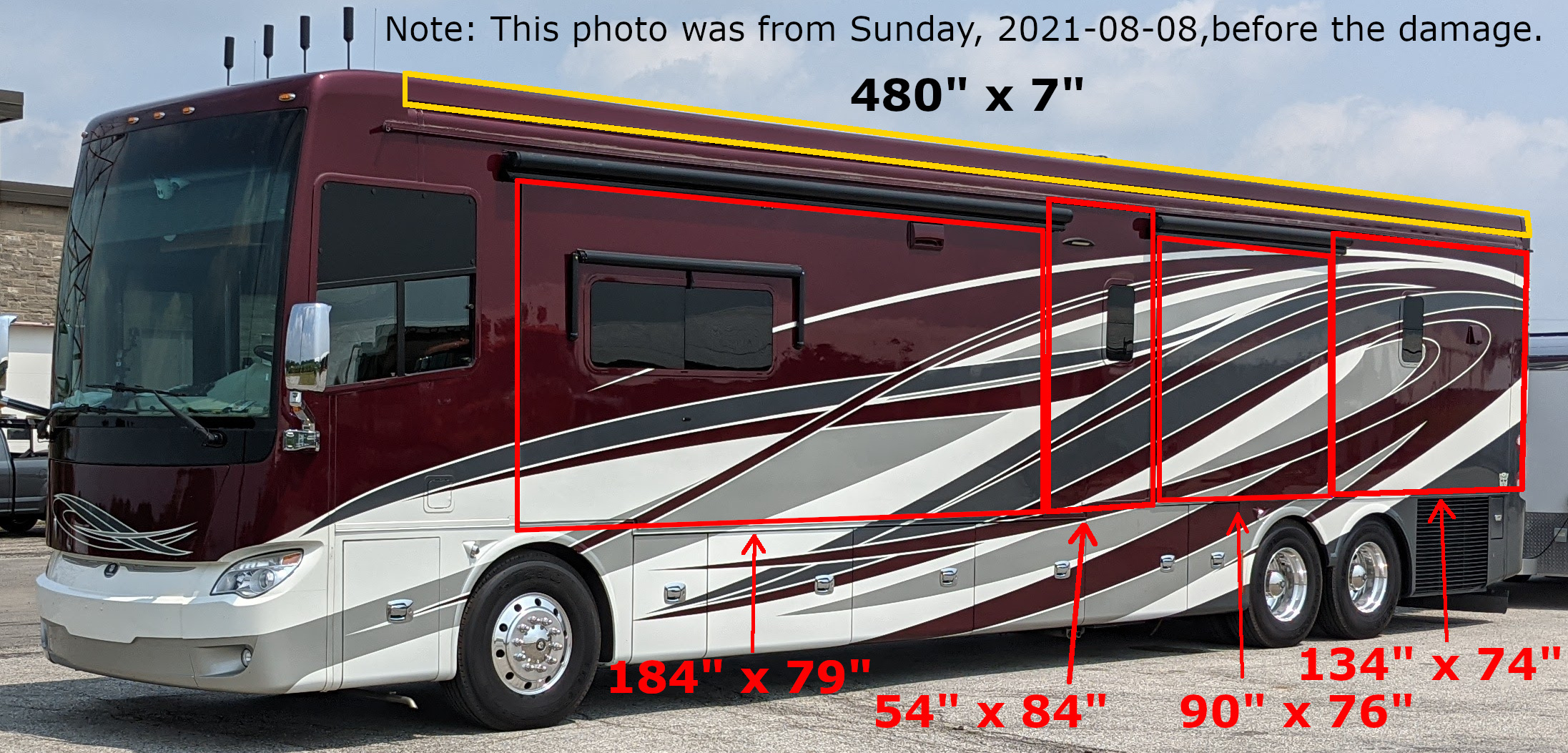 COACH – pre damage – Panel Sizes that have scratch damage – 2021-08-08 ...